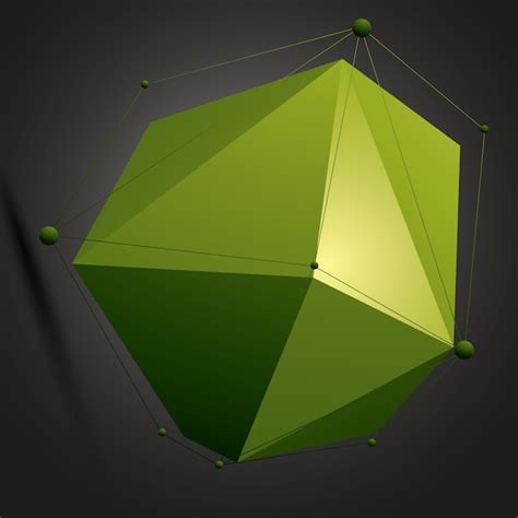 Premium Vector Geometric Abstract 3d Complicated Lattice Object Over Dark Background Colorful