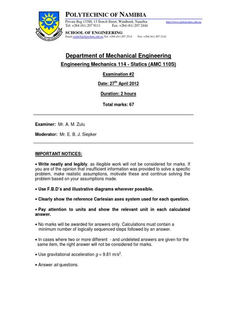 Pdf Statics Exam 2 Pdf Dokumen Tips