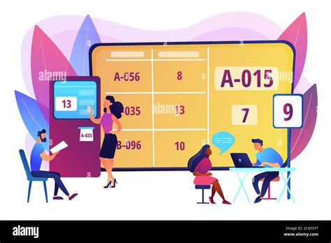 Electronic Queuing System Concept Vector Illustration Stock Vector