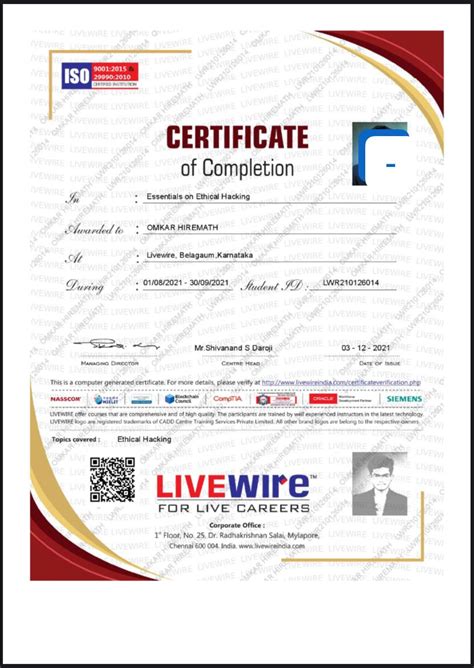 omkar hiremath on linkedin livewire caddcentre ethicalhacking