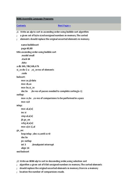 8086 assembly language programs pdf integer computer science