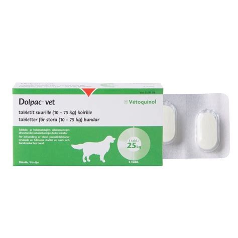 Dolpac Vet Matolääke Suurille 10 75 Kg Koirille 3 Tablettia Apteekkituotteet Fi Verkkoapteekki