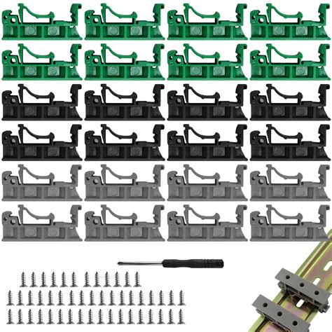 12set Pcb Din C45 Rail Adapter Circuit Board Mounting Bracket Adapter Enclosure Stand Carrier