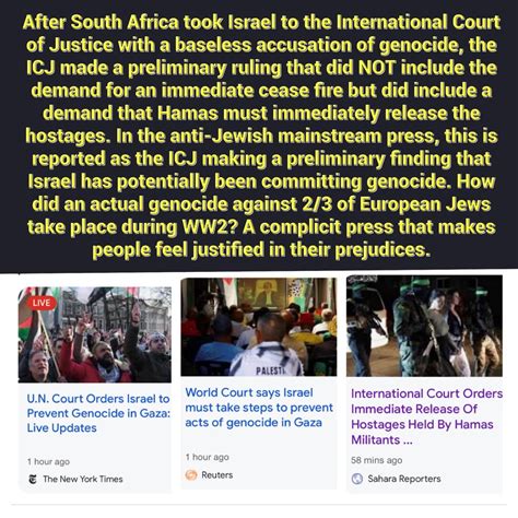 Press Reports On Icj Ruling Are Themselves Antisemetic Risraelwar
