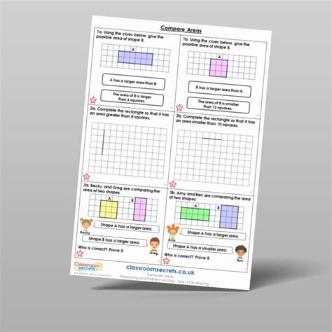 Year 4 Compare Areas Reasoning And Problem Solving Resource Classroom Secrets