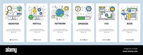 Web Site Onboarding Screens Computer Software Download Install And