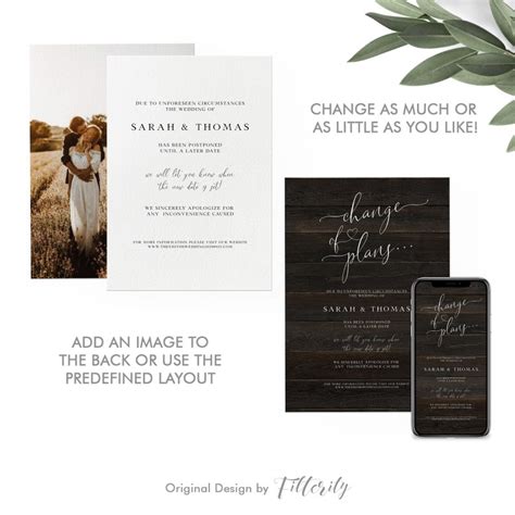 Change The Date Save The Date Change The Date Template Etsy