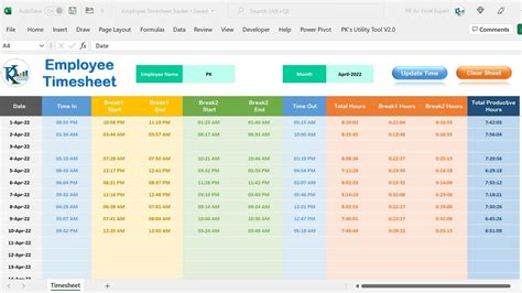How To Make An Excel Timesheet In Excel A Step By Step Guide