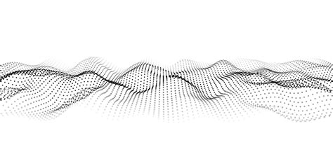 Premium Vector Abstract Wave With Moving Dots Flow Of Particles Cyber