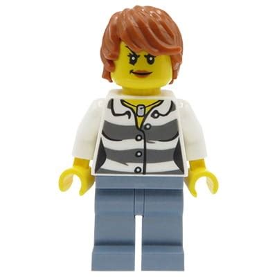 Lego City Minifigure Female Thief Jail Prisoner Robber Extra Extra Bricks