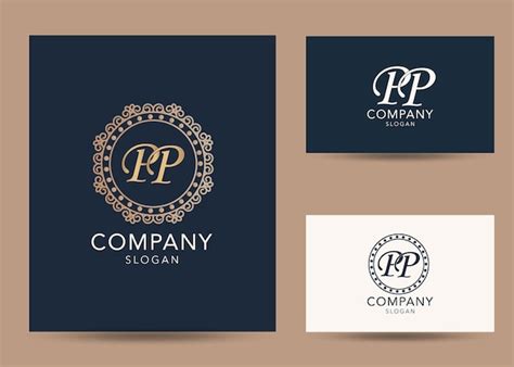 Premium Vector Modern Monogram Initial Letter Pp Logo Design Template