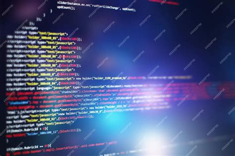 Premium Photo Software Developer Programming Code Abstract Computer Script Code Selective Focus