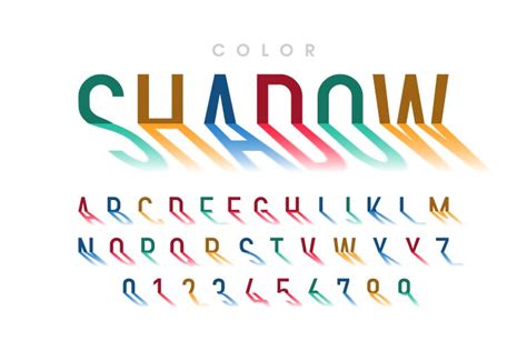 Dramatic Shadow Font Royalty Free Vector Vectorstock