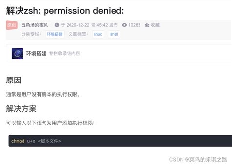 zsh permission denied 解决终端命令行失效，文件夹无权限的问题。 csdn博客