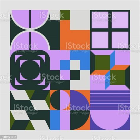 생성 아트 요소 및 벡터 기하학적 모양으로 만든 디지털 콜라주 그래픽 패턴 Brutalism에 대한 스톡 벡터 아트 및 기타 이미지 Brutalism 디자인 패션