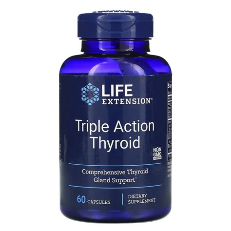 Life Extension Triple Action Thyroid 60 Vegetarian Capsules