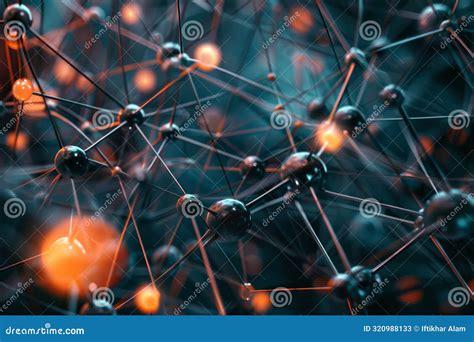 A Close Up View Of Interconnected Spheres Pulsating With Information