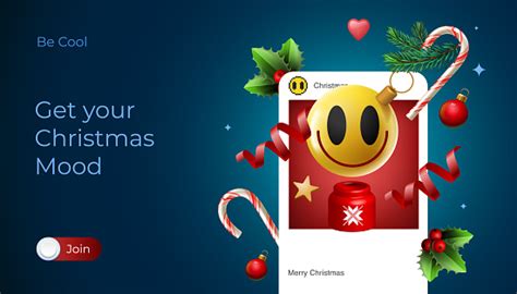 크리스마스 공 이모티콘 웃는 얼굴과 크리스마스 웹 배너 크리스마스 장난감 선물 및 휴일 장식 요소 벡터 이미지 디자인에 대한 스톡 벡터 아트 및 기타 이미지 Istock