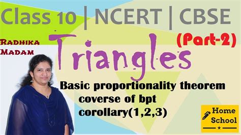 Triangles Part 2 Class 10basic Proportionality Theoremconverse