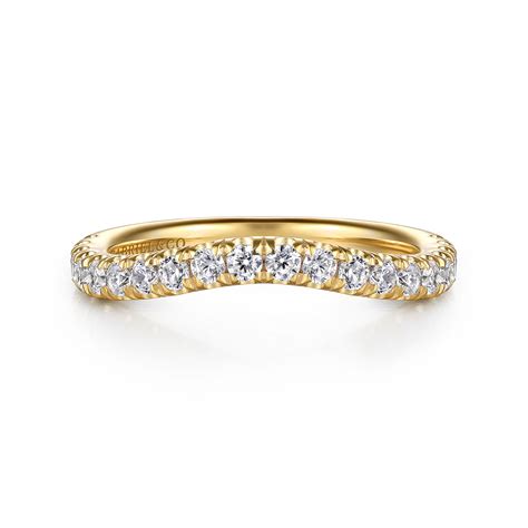 14k Yellow Gold Diamond Wedding Band 2825 Shop Jewelry Gabriel And Co