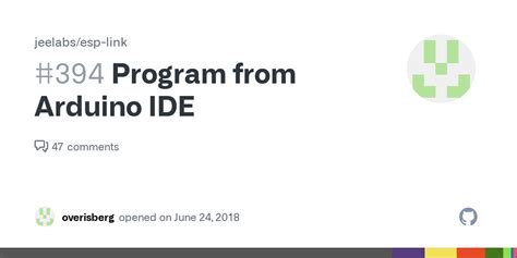 program from arduino ide · issue 394 · jeelabs esp link · github