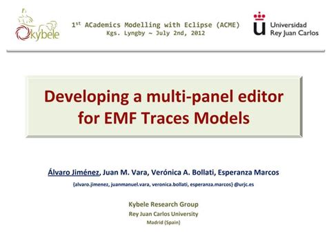 Developing A Multi Panel Editor For Emf Traces Models Ppt