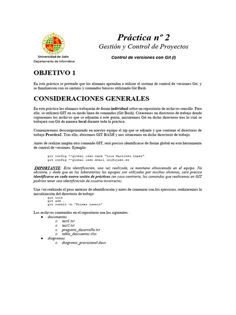 Practica2 Git 1 V3 Pdf Archivo De Computadora Control De Versiones