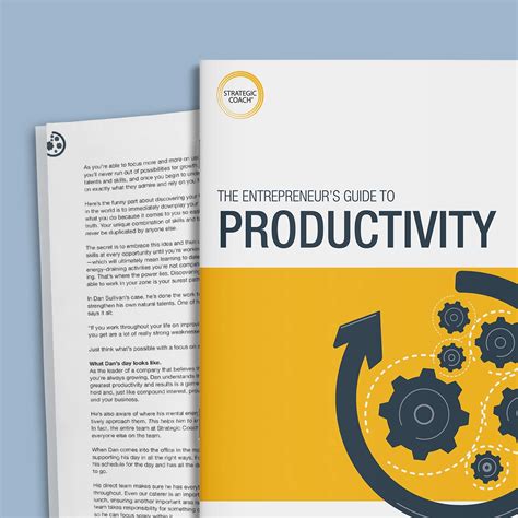 The Entrepreneurs Guide To Productivity Strategic Coach