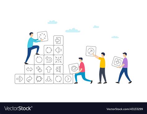 Linear Arrow Icons Download Synchronize Royalty Free Vector