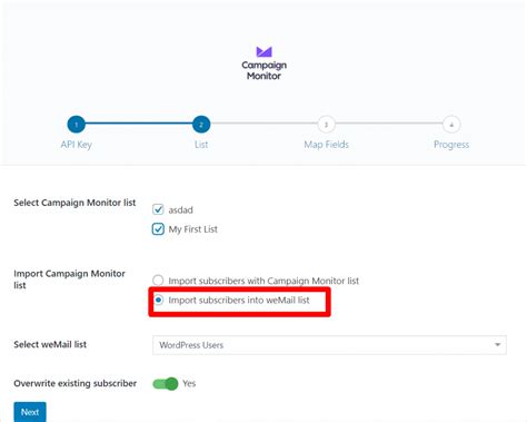 Import Subscriber List From Campaign Monitor Wemail