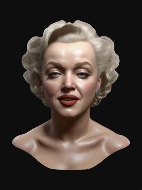 Bald Marilyn Monroe Head And Shoulders Extremely Detailed Realistic