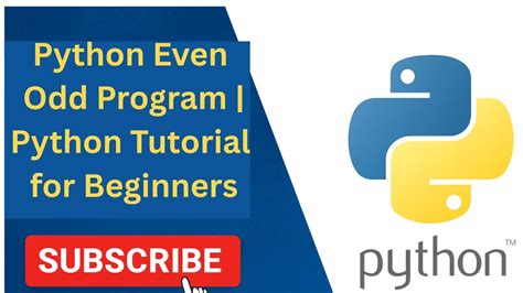 Python Even Odd Program Python Tutorial For Beginners Python Coding