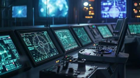 Premium Photo Navigating The Seas An Image Showcasing Monitoring Systems On Commercial Ships