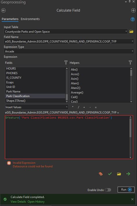 Arcgis Pro 241 Calculate Field Error Esri Community