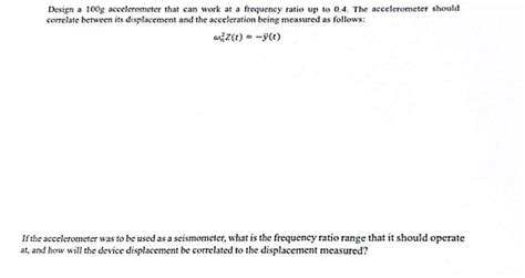Solved Code Classasciimathdesign A 100 ﻿g Accelerometer