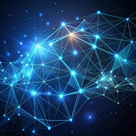 Data Technology Abstract Futuristic Illustration Low Poly Shape With Connecting Dots And Lines