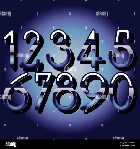 Chrome Font Stock Vector Images Alamy