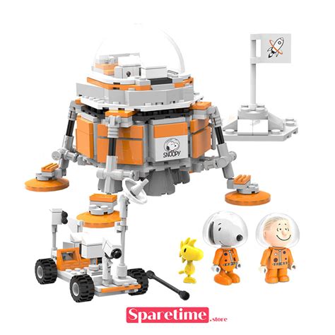 Peanuts Snoopy Space Lunar Module Bricks Sparetime