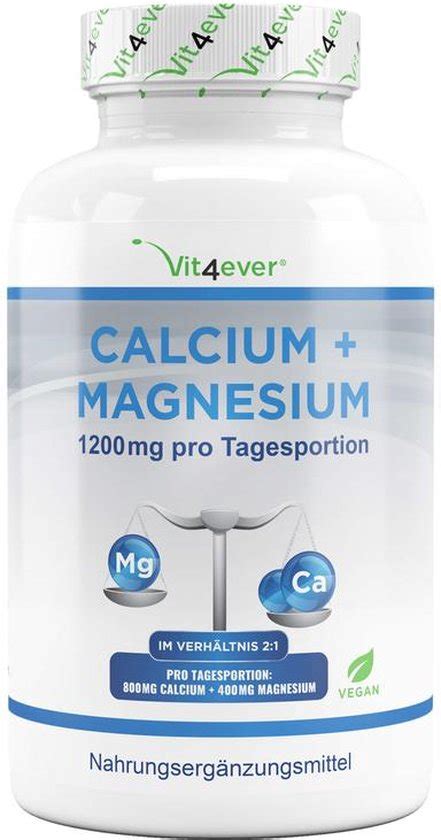 Calcium 800 mg + Magnesium 400 mg (2 tabletten) - 365 tabletten - 6 ...