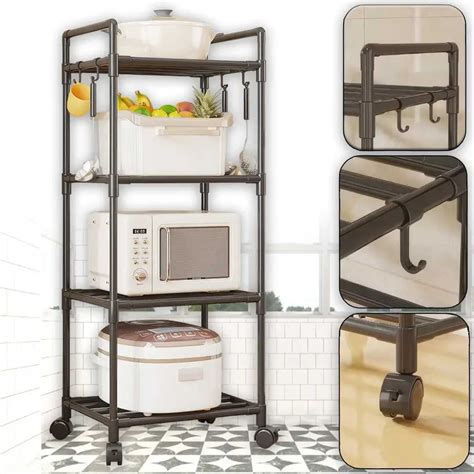 Этажерка, етажерка, етажерка універсальна, 4 яруса, на колесах, полиця ...