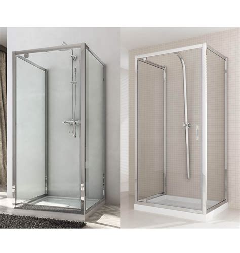 Shower Cabin Two Fixed Sides And Single Swing Door 185 198 Cm Height