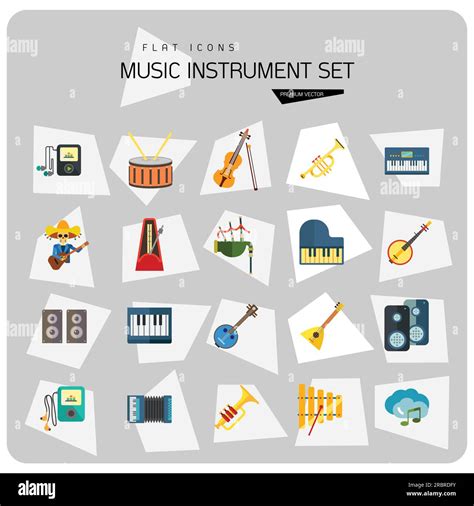 Music Instrument Icon Set Stock Vector Image And Art Alamy