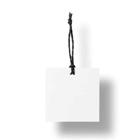 Front View Black Rope Square Label