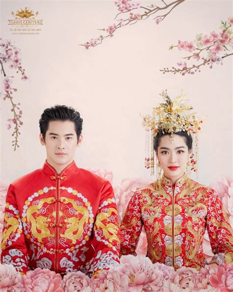 สุดอลังการ ชุดยกน้ำชาแบบจีนโบราณย้อนยุค ไอเดียชุดแต่งงานคู่รักเชื้อสายจีน