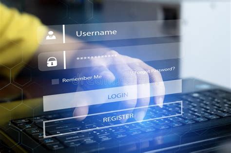 Online Login Verification Concept Password Entry Identity