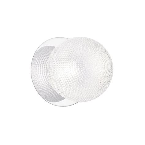 Odessa Diamond Cut Glass Led Wall Light With Chrome Base Small Cool