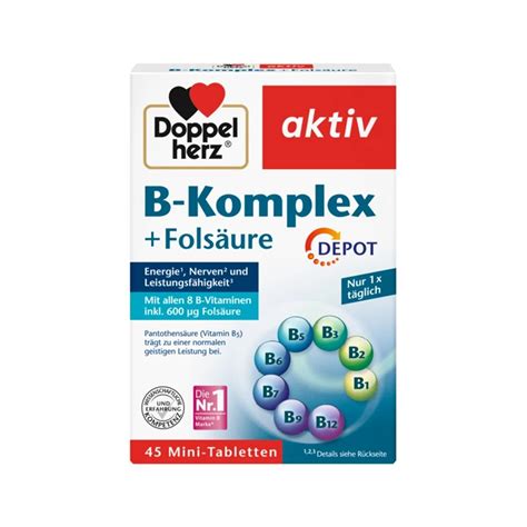 დოპელჰერცი აქტივი Doppelherz Aktiv B კომპლექსი 45 ტაბლეტი