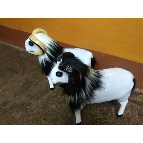 Jual 2pcs Promo Murah Souvenir Miniature Boneka Domba Adu Bisa Ditungganimainan Boneka