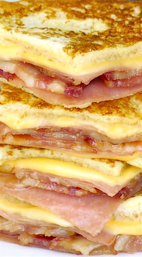 Bacon Monte Cristo Finger Sandwiches ~ Fully Loaded With Meat And Ooey
