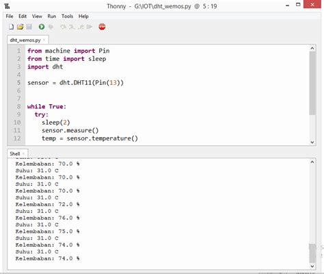 Python Esp8266 Part 2 Membaca Dht11 Dengan Micropython ~ Cara Mudah Belajar Elektronika Digital